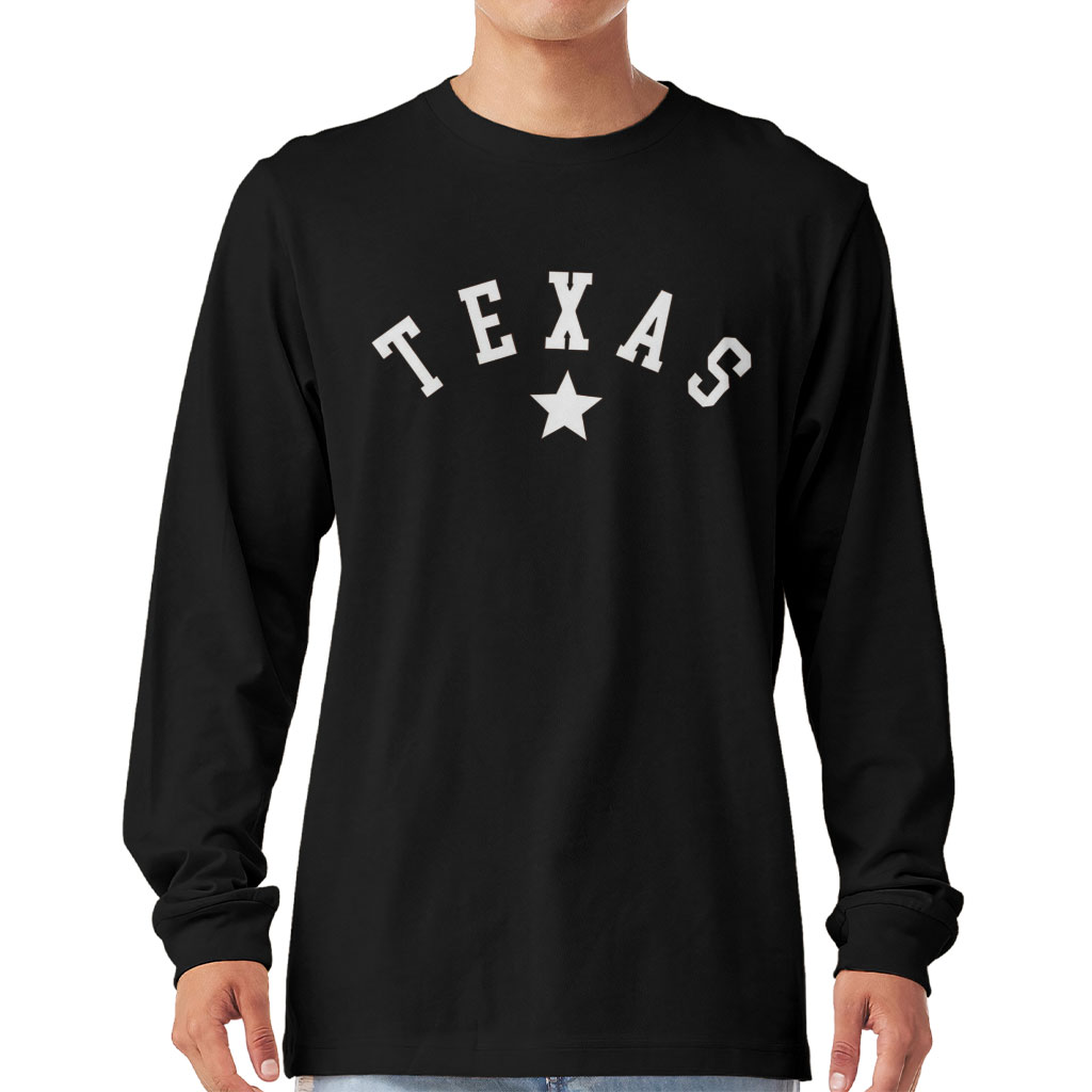 Proud Texan Long Sleeve T-Shirt - Texas Inspired Apparel - Texas Themed ...